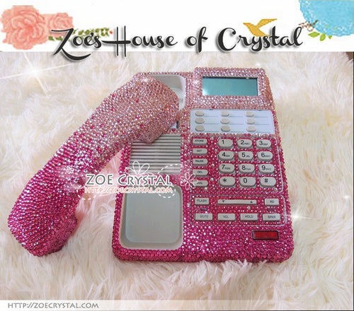 Bling and Sparkly Pink OFFICE / DESK PHONE to ensure a good conversati